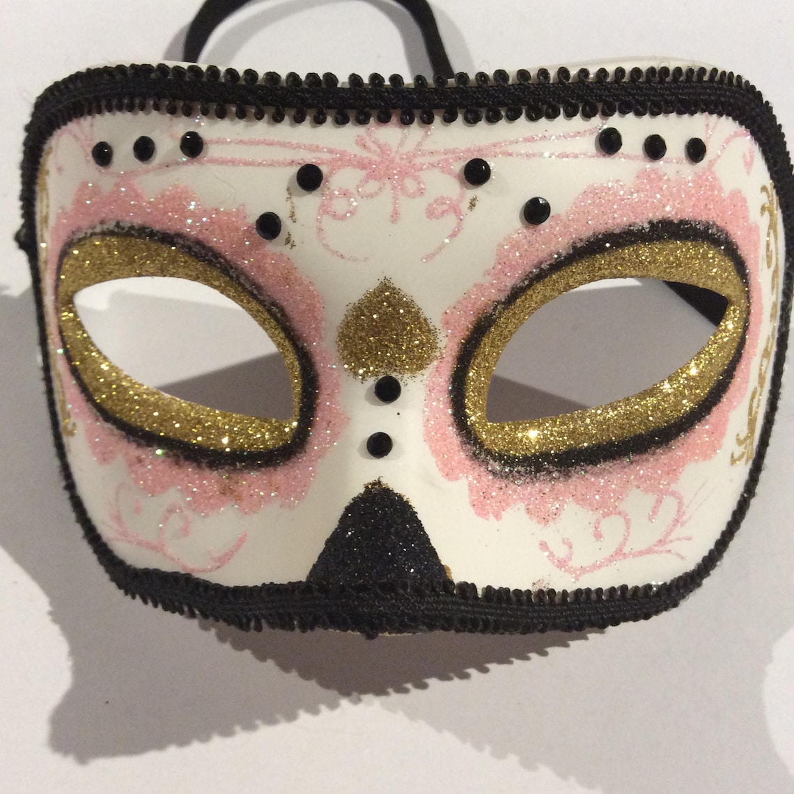 Sugar Skull Masquerade Mask, Glitter Sugar Skull, Sugar Skull Mask, Day ...