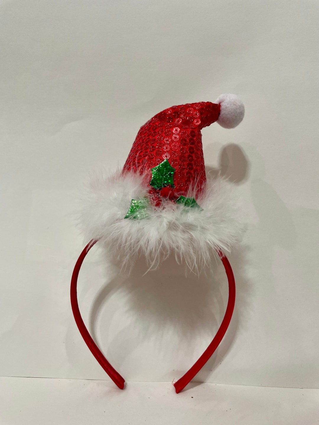 Santa Hat Headband, Santa Hat, Christmas Headband, Xmas Headband, Ugly ...