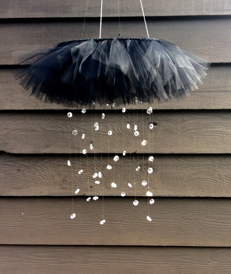 Ballerina Baby Mobile Black Tutu Crystal Mobile Black Baby - Etsy