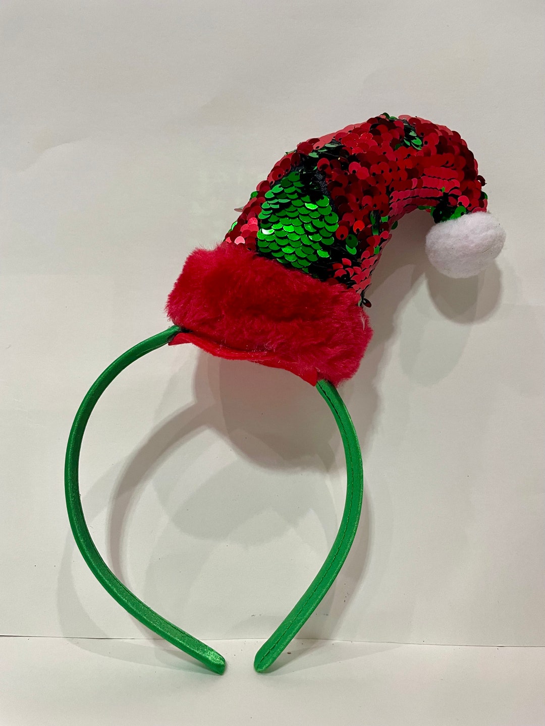 Santa Hat Headband, Santa Hat, Christmas Headband, Elf Headband, Ugly ...