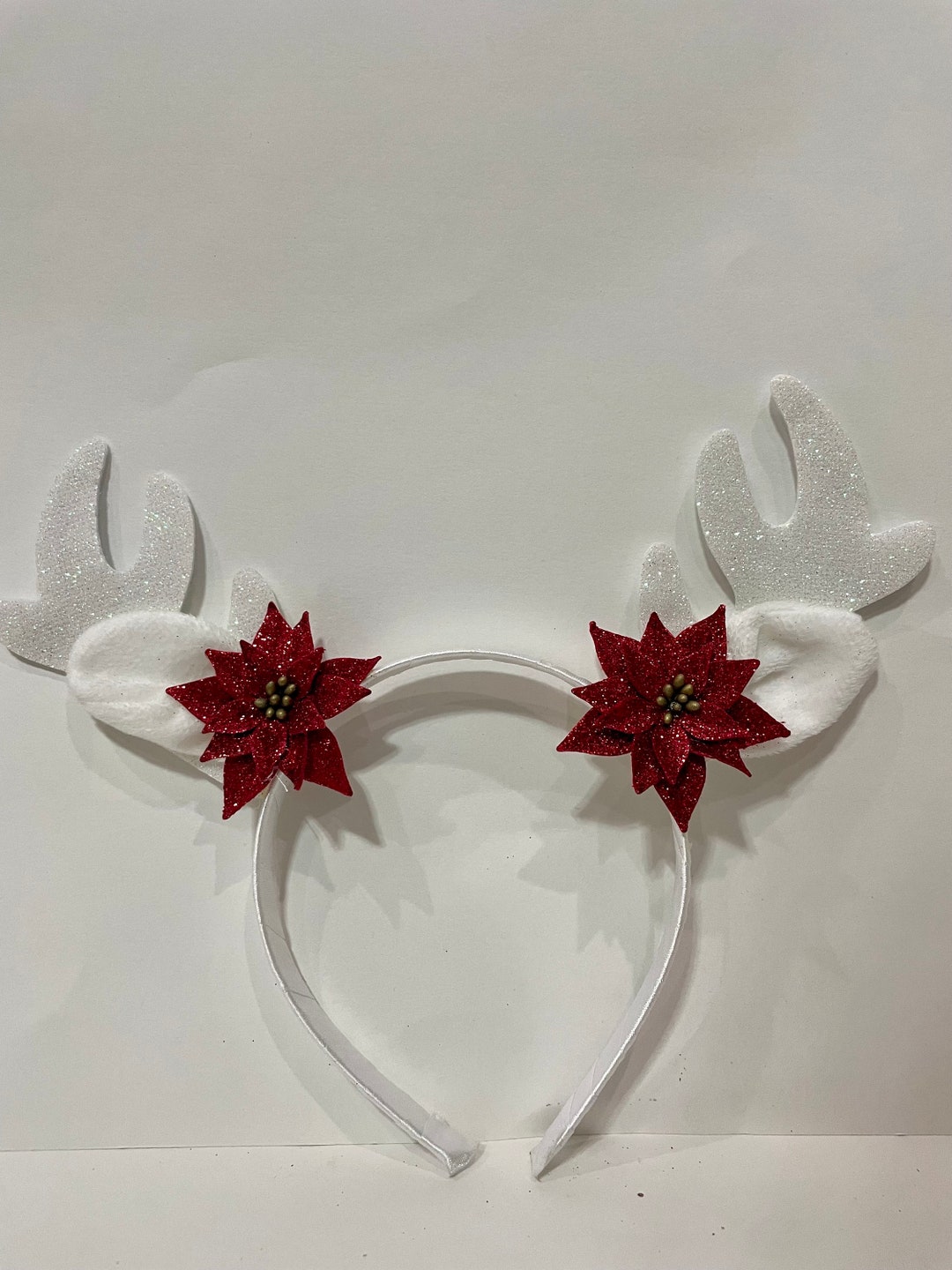 White Reindeer Antlers, Antlers Headband, Christmas Antlers Headband ...