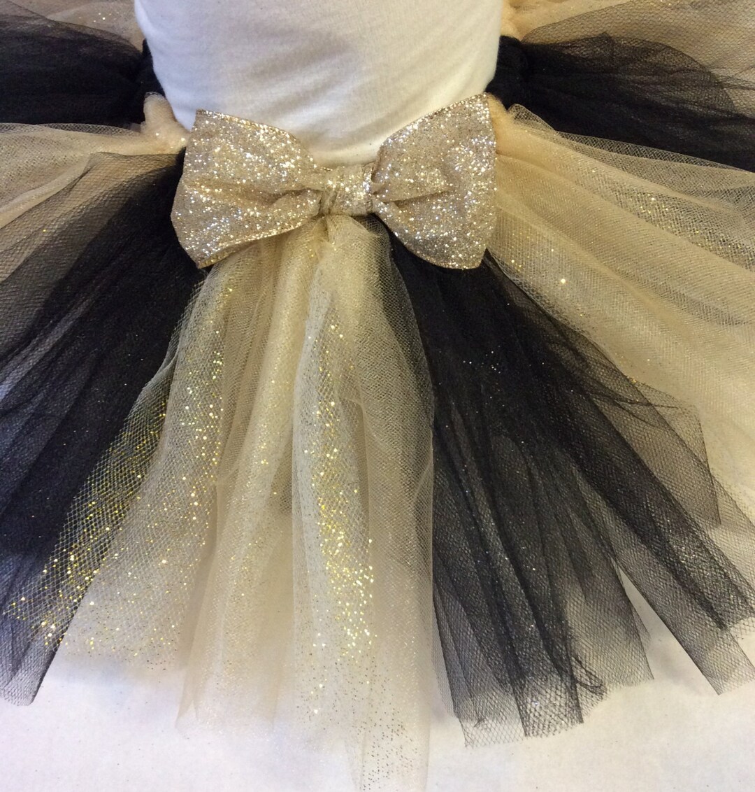 Black Gold Glitter Tutu, Other Colors Available, Gold White Tutu, Gold ...