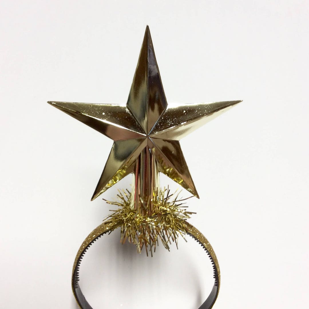 Gold Silver Christmas Star Headband, Xmas Tree Topper Headband ...