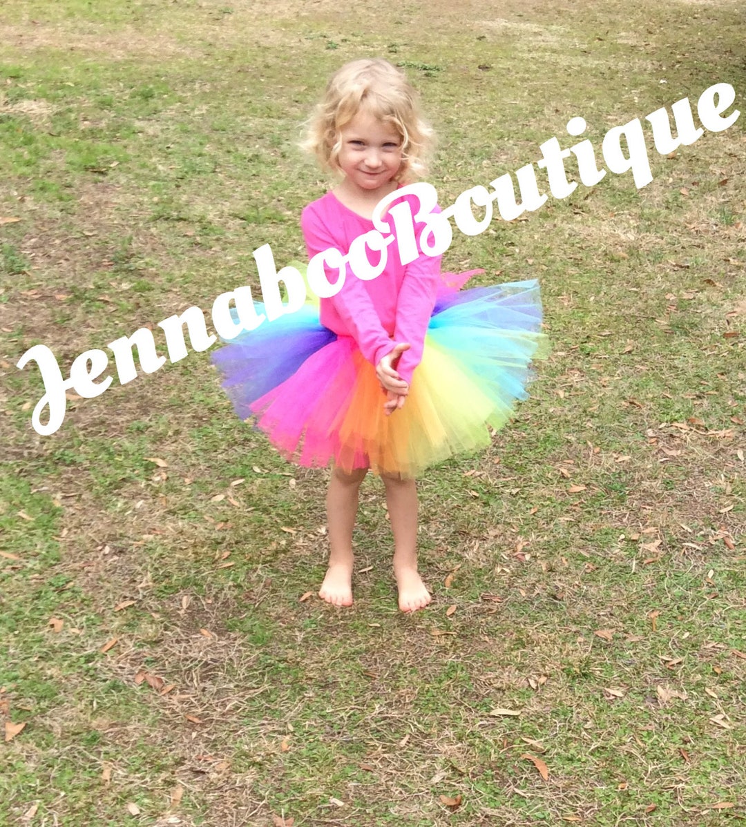 Rainbow Glitter Tutu, Rainbow Tutu, Colorful Tutu, Birthday Tutu, Fun ...