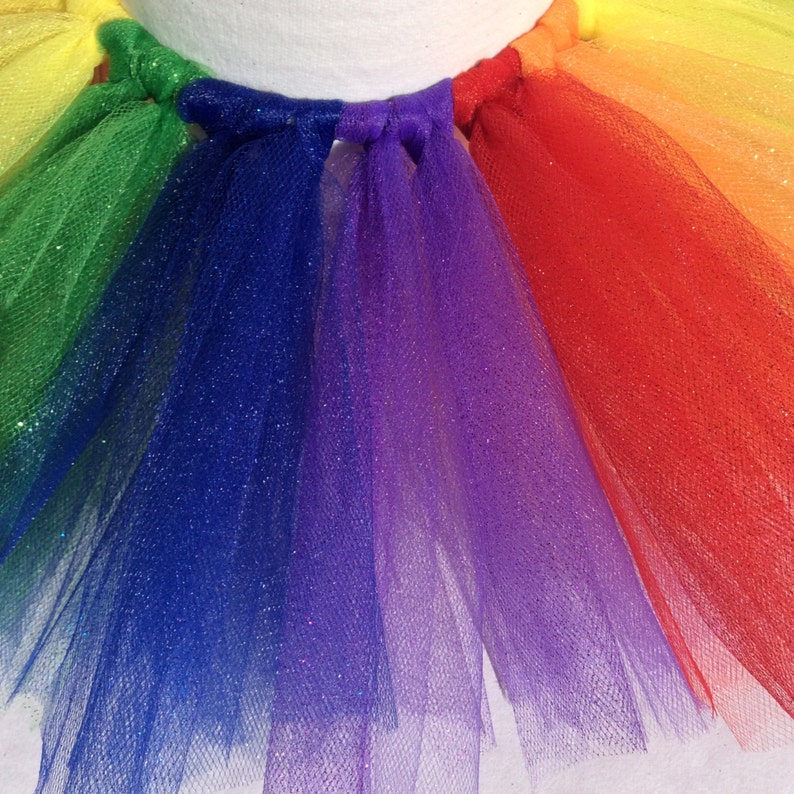 Rainbow Glitter Tutu Rainbow Tutu Colorful Tutu Birthday - Etsy