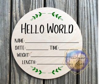 Hello World Stat Sign - Etsy