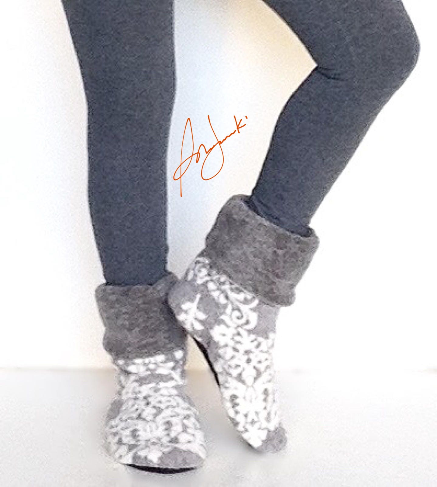 Womens Slippers Moccasin Socks Sock Boots Knee High | Etsy