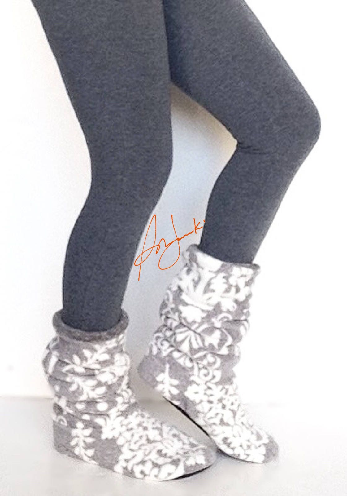 Womens Slippers Moccasin Socks Sock Boots Knee High | Etsy