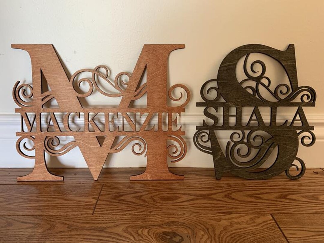 Personalized Monogram Sign, Custom Wall Decor, Initial Sign, Monogram ...