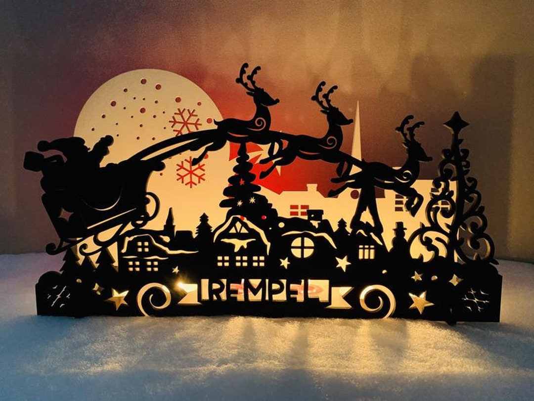 Personalized Christmas Decoration, Custom Santa Decoration, Sleigh and ...