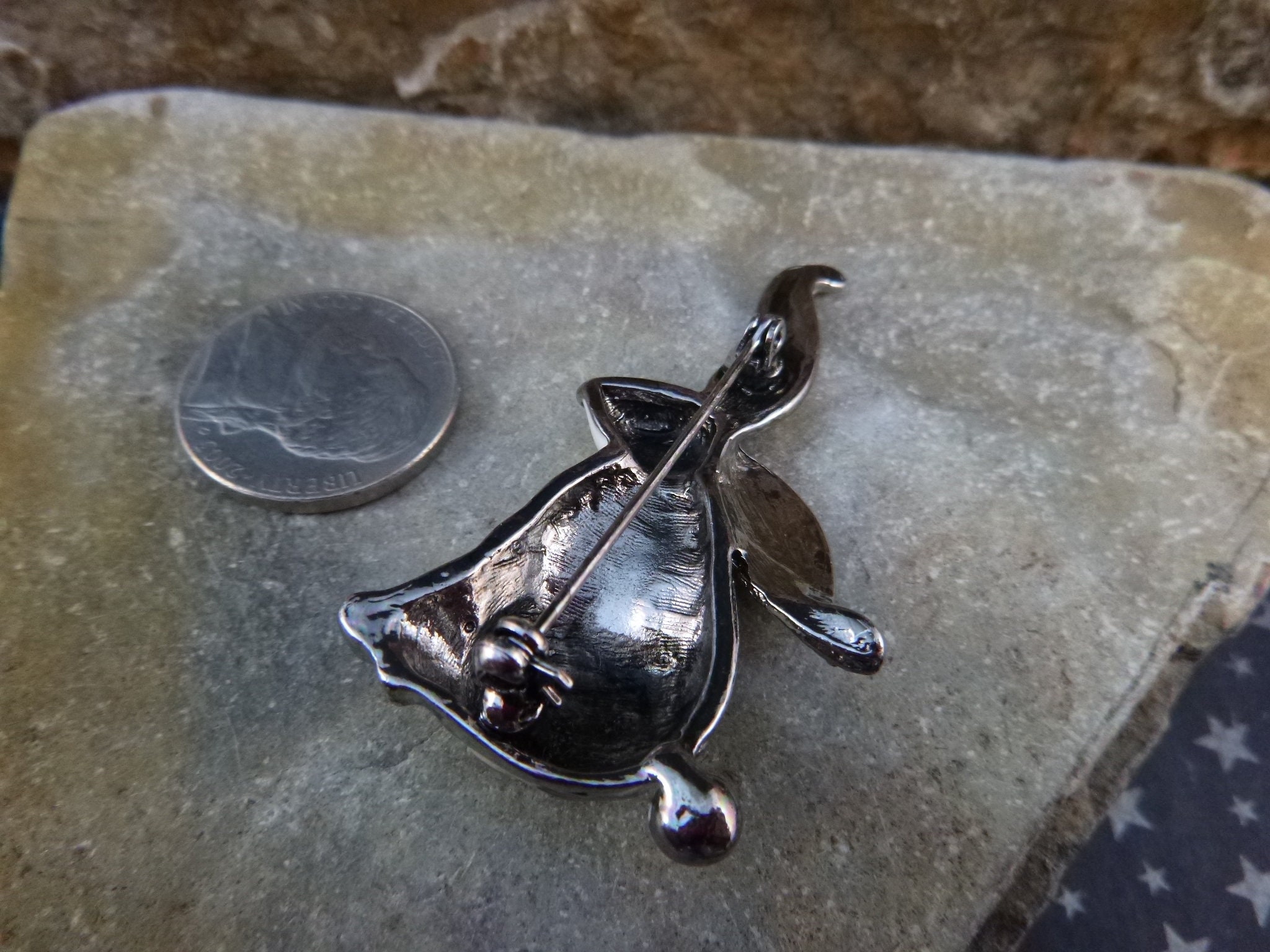 Spunky Sparkly Easter Bunny Vintage Brooch | Big Eared Bunny | Aurora ...