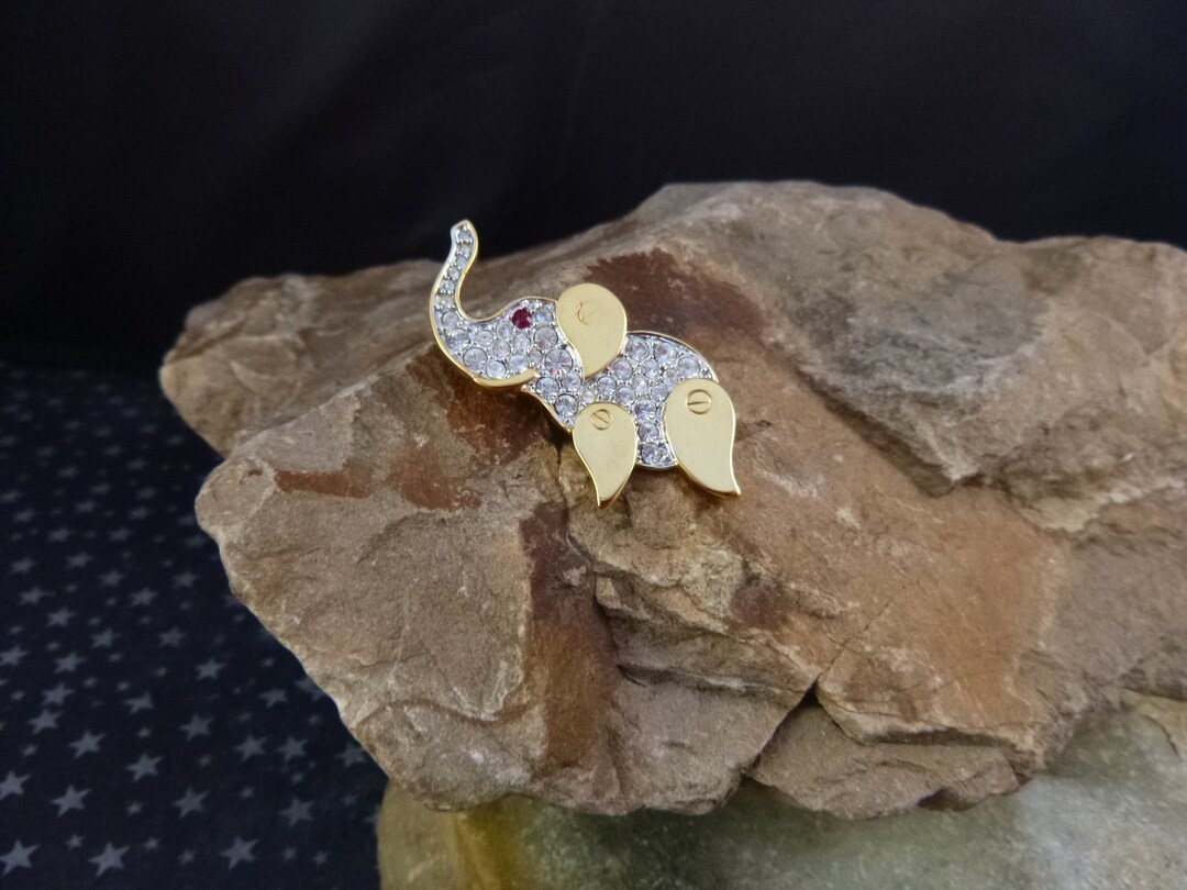 Vintage Monet Rhinestone Elephant Pin: Republican Political Jewelry - Etsy