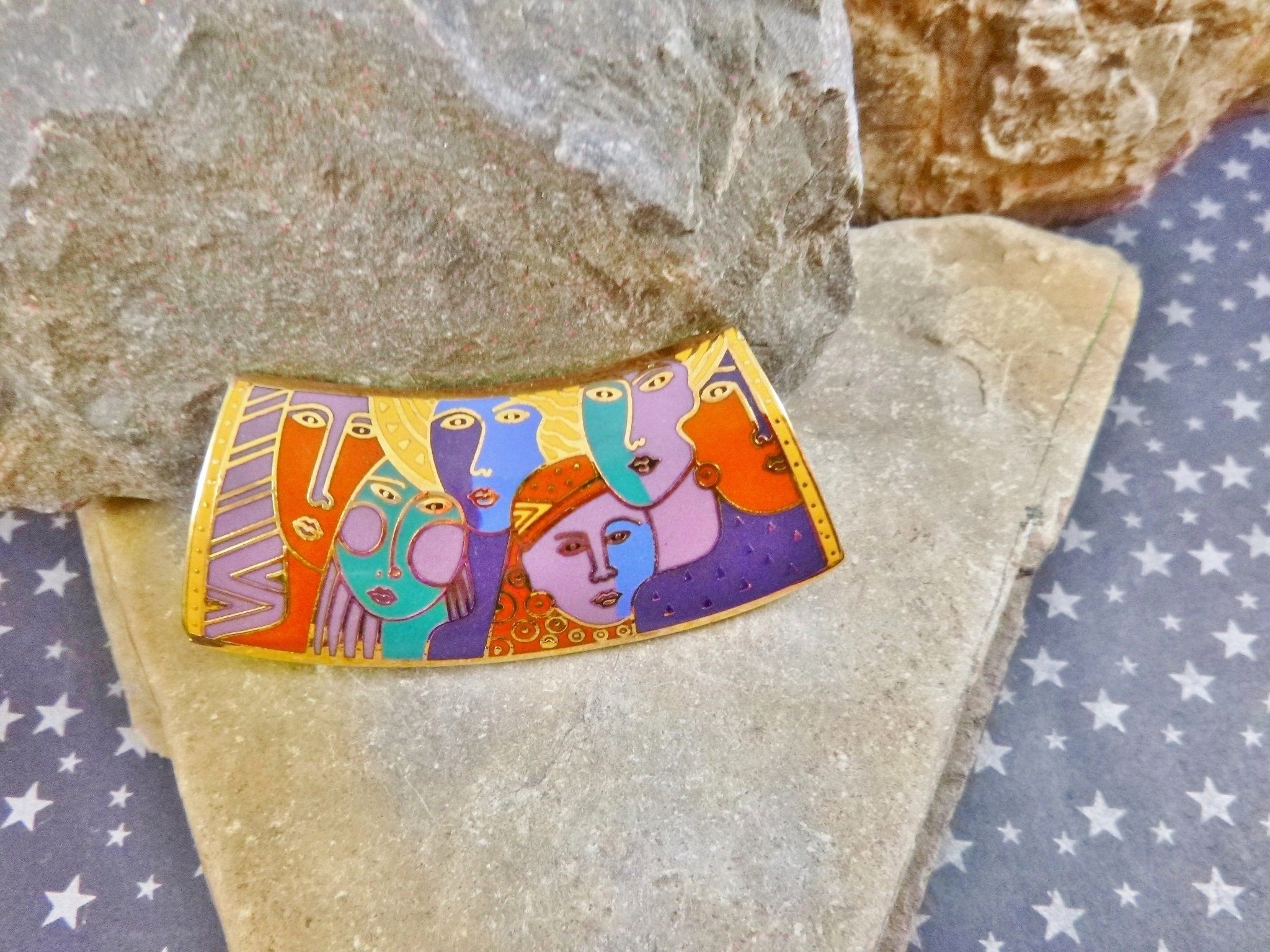 1993 Laurel Burch “Woman Spirit” Bold Vintage Necklace Slide | Colorful ...