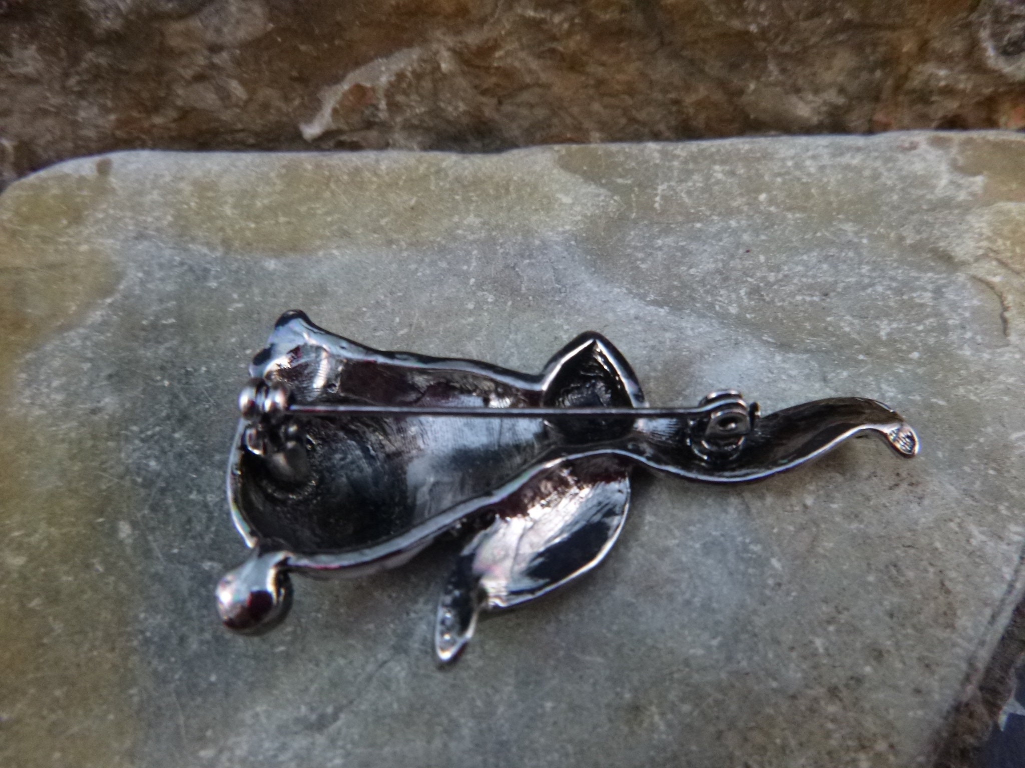 Spunky Sparkly Easter Bunny Vintage Brooch | Big Eared Bunny | Aurora ...