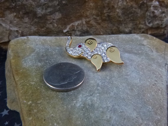 Vintage Monet Rhinestone Elephant Pin: Republican Pol… - Gem