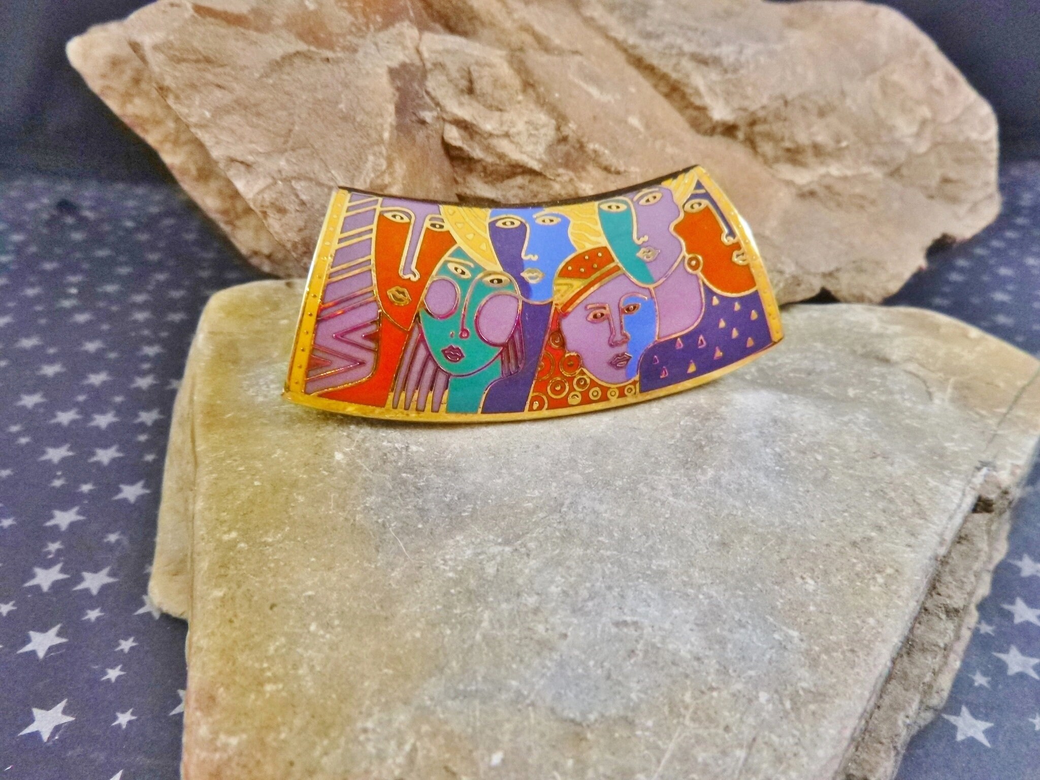 1993 Laurel Burch “Woman Spirit” Bold Vintage Necklace Slide | Colorful ...