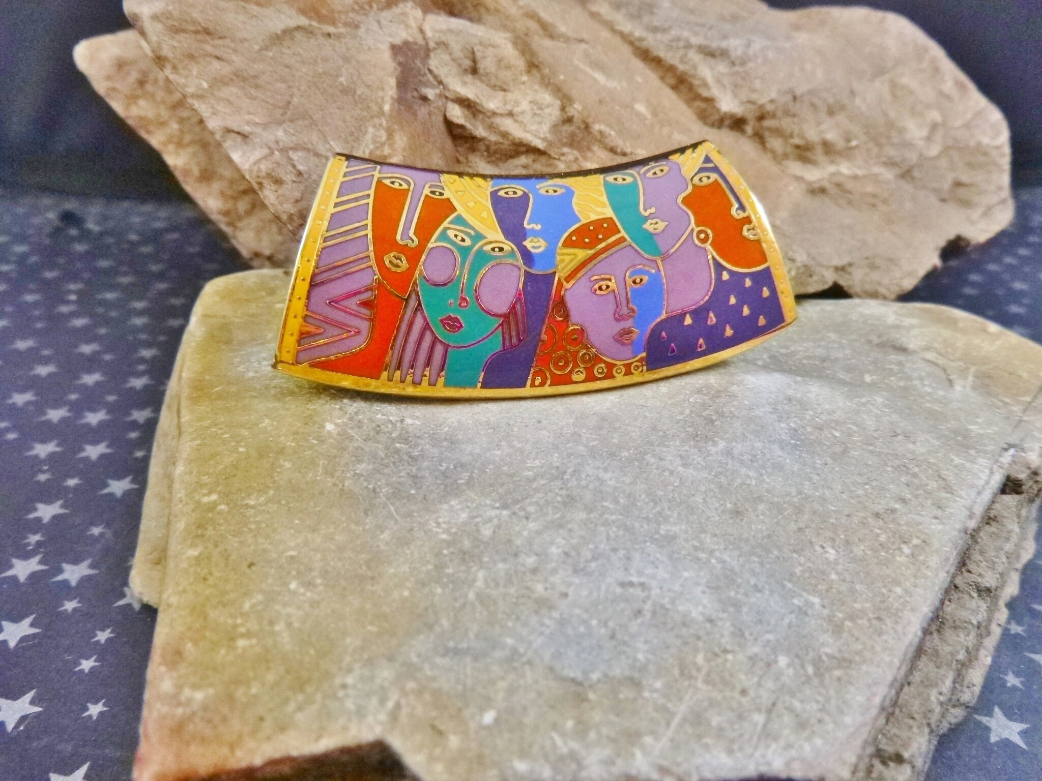 1993 Laurel Burch “Woman Spirit” Bold Vintage Necklace Slide | Colorful ...