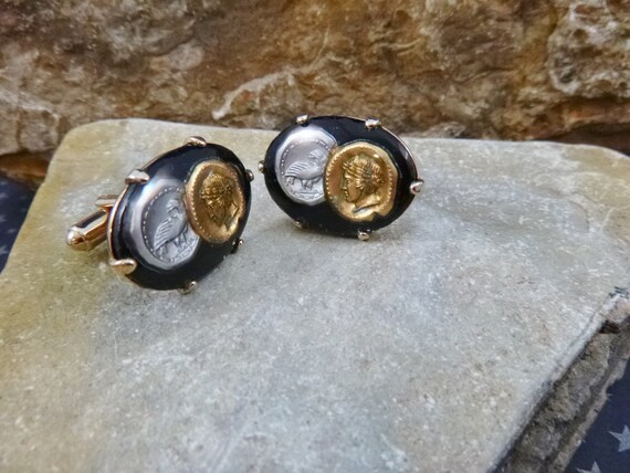 Hickok Roman Coin Vintage Cuff Links | Encased Ancie… - Gem