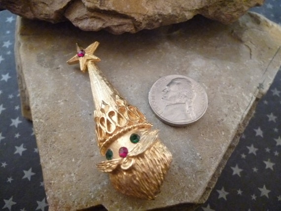 Collectible Mylu Santa Tree Christmas Vintage Pin Boo… - Gem