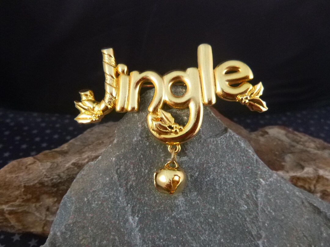 Jingle All the Way Whimsical Jingle Bell Dangling From Vintage ...
