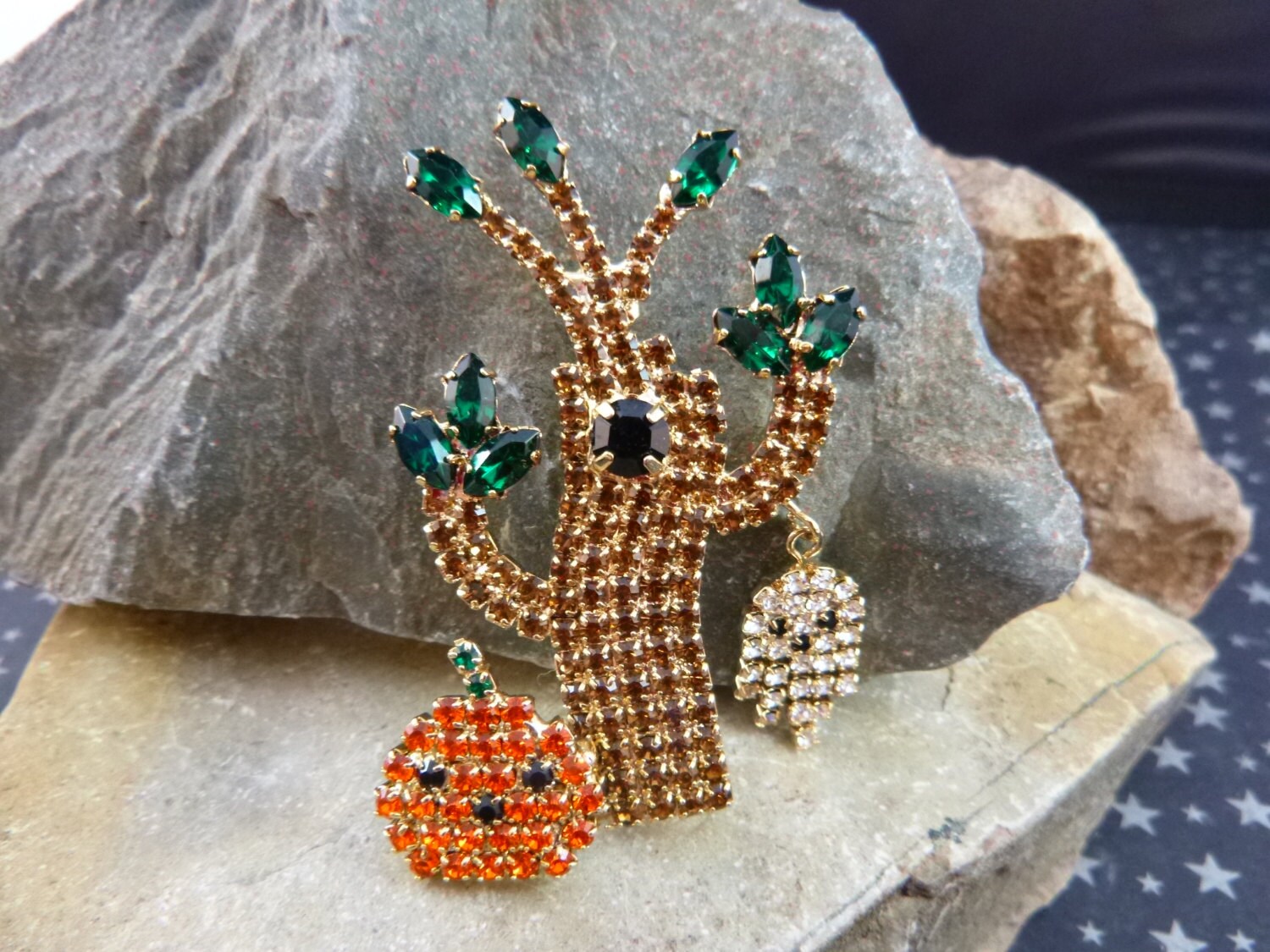 Halloween Lover? Unique Rhinestone Crystal Halloween Brooch with ...
