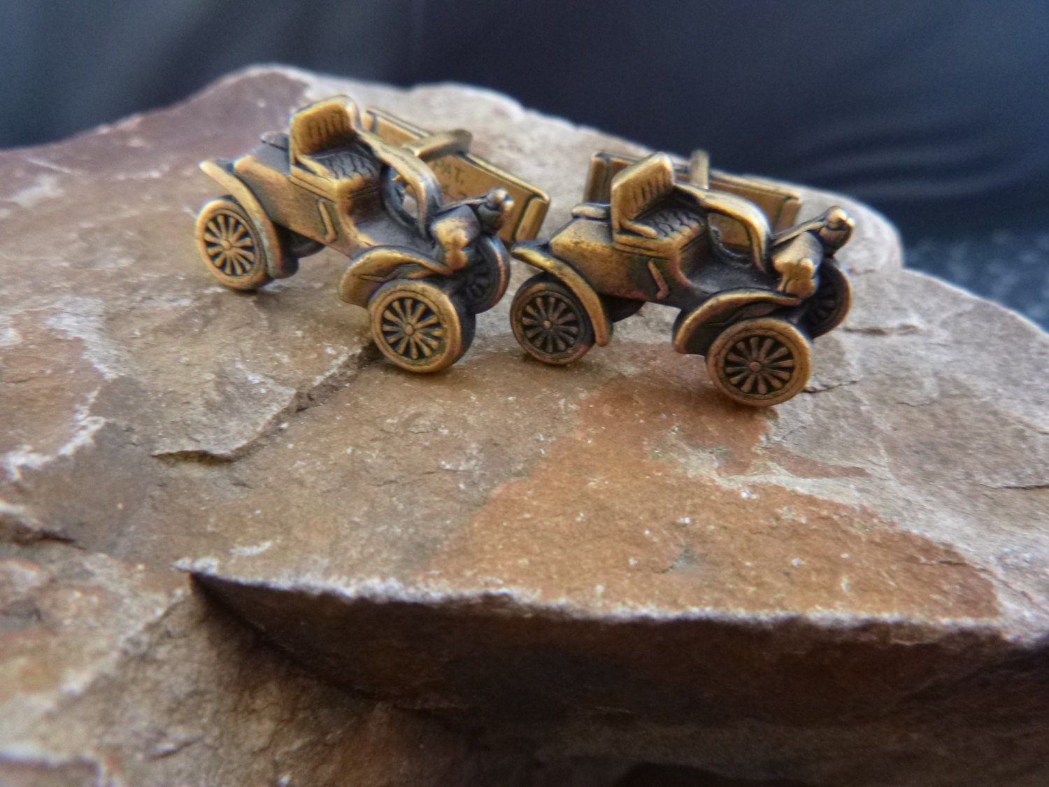 Car Lover? Roadster Vintage Car Cuff Links | Antiqued Brass 1960s Old ...