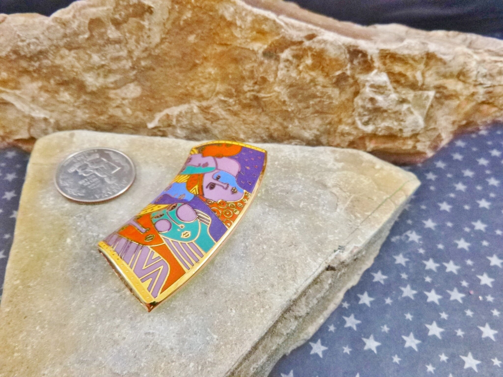 1993 Laurel Burch “Woman Spirit” Bold Vintage Necklace Slide | Colorful ...