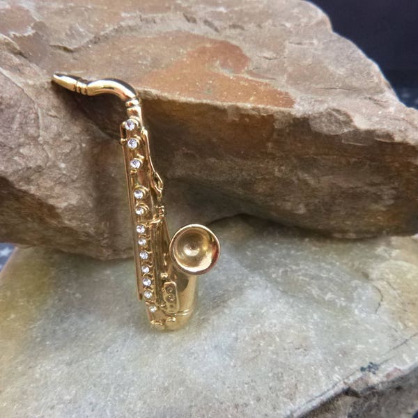 Saxophone Brooch - Etsy