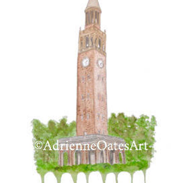 Unc Bell Tower Art - Etsy Unc Bell Tower Art - Etsy