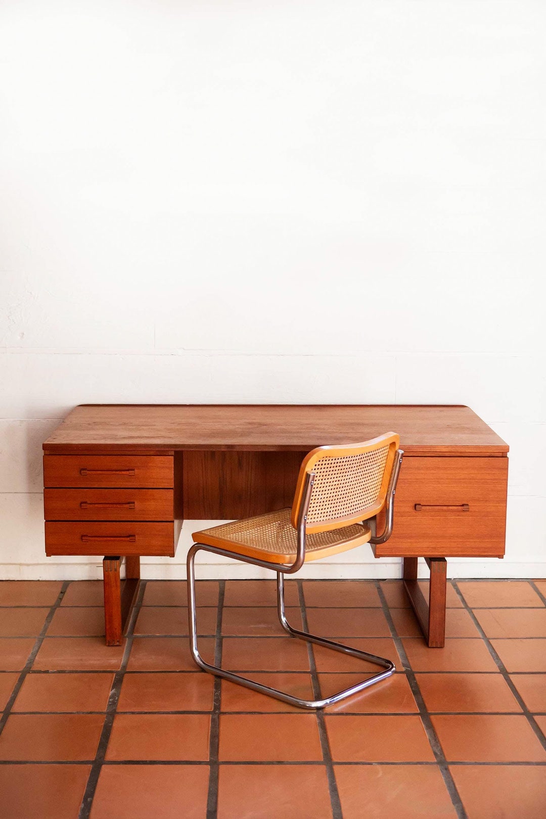Mid-century Vintage Teak Wood 1960s Executive Desk by Henning Jensen ...