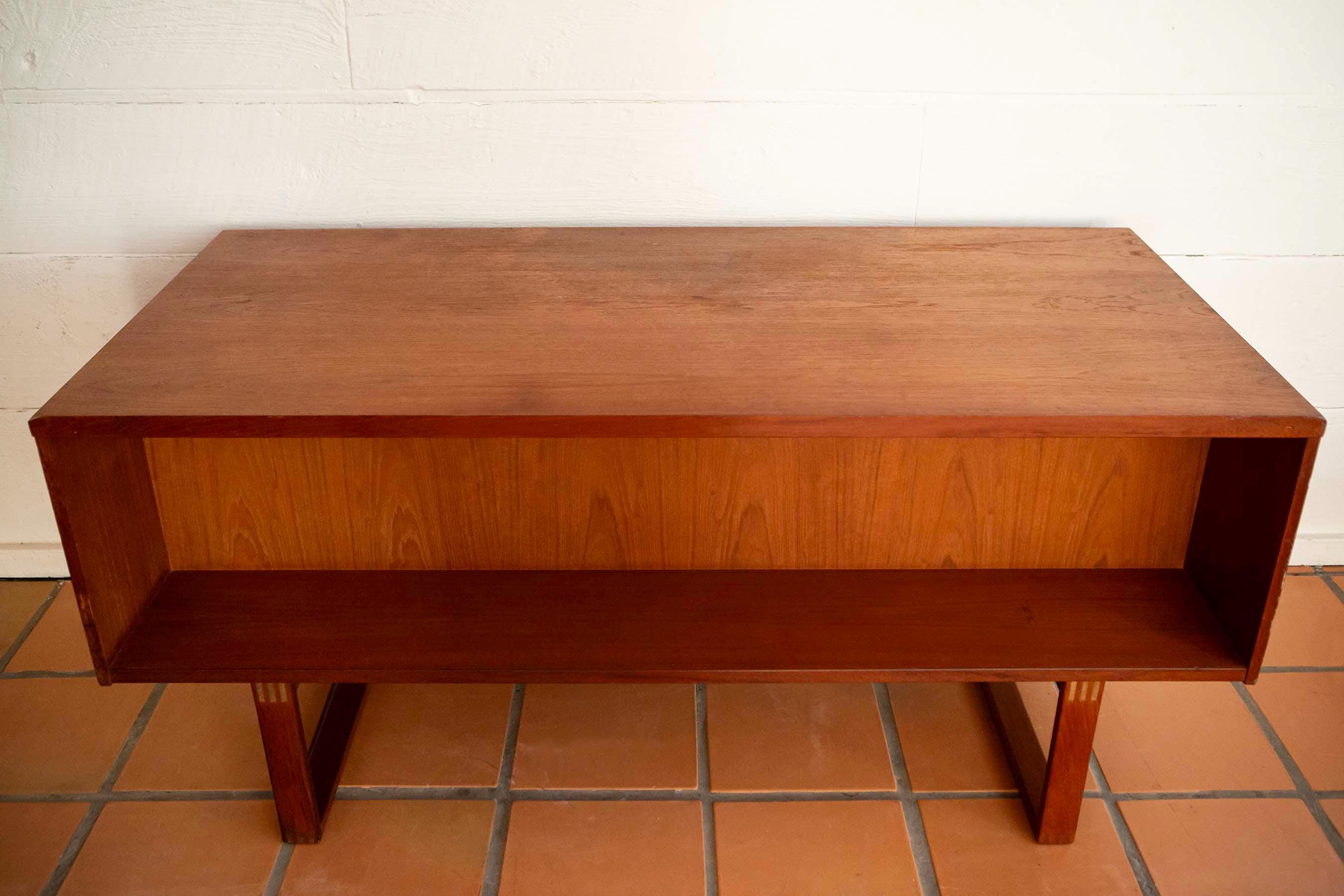 Mid-century Vintage Teak Wood 1960s Executive Desk by Henning Jensen ...