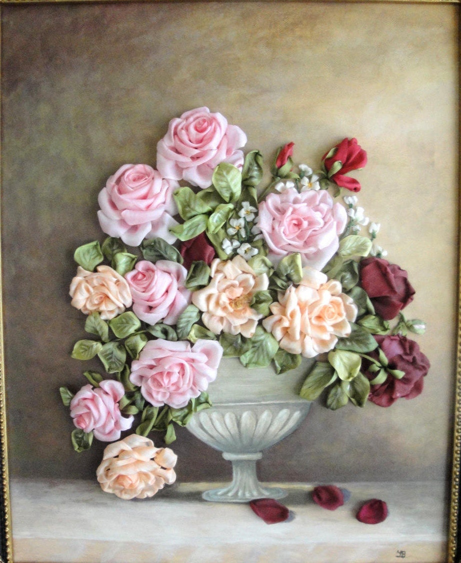 Silk Ribbon Embroidery 'roses ' - Etsy