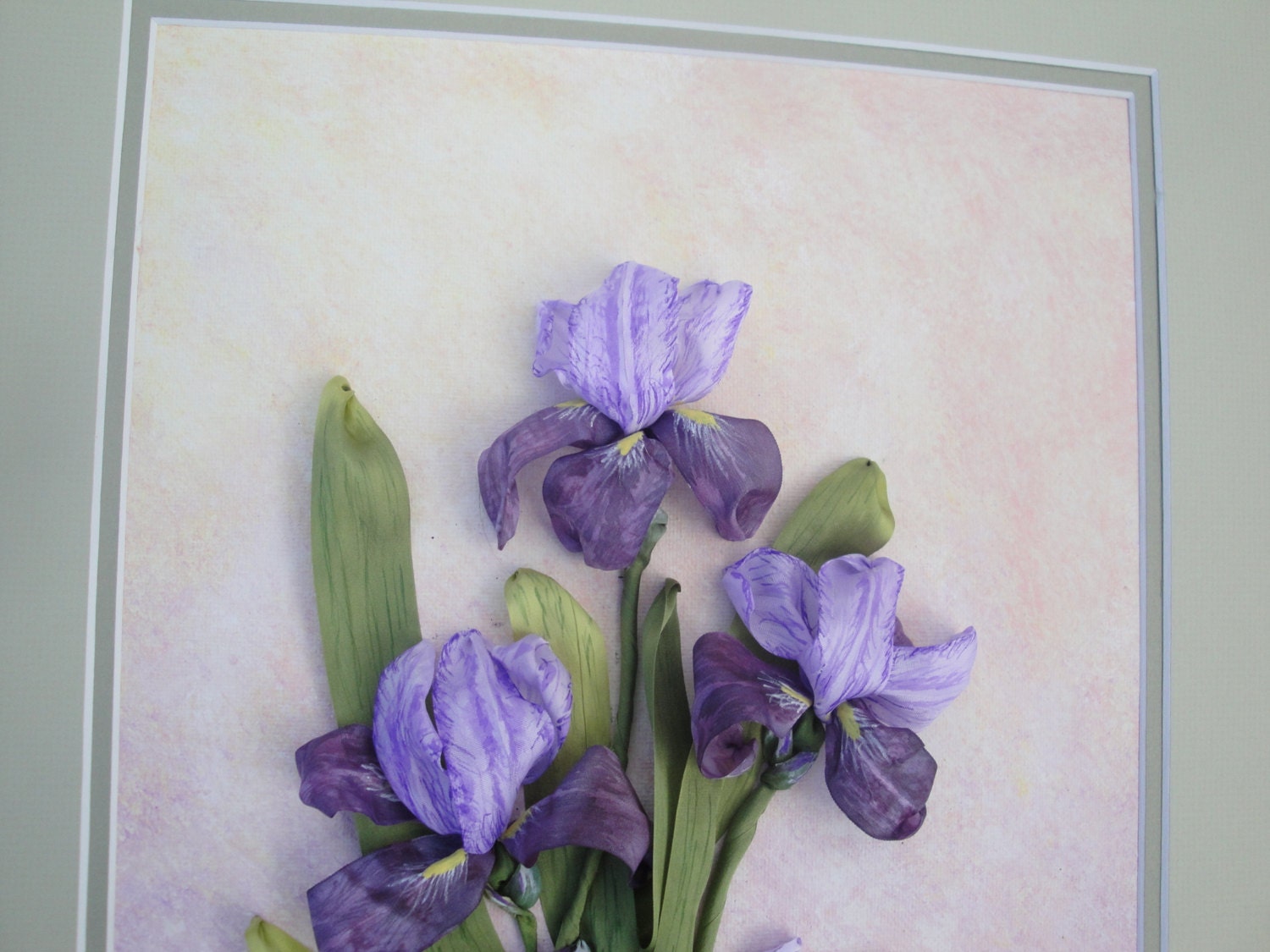SALE Silk Ribbon Embroidery 'iris' - Etsy