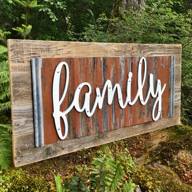 Rustic Family Sign - Etsy