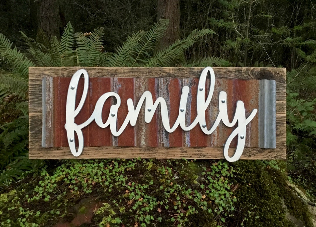 Family Sign, Family Decor, Family Room Decor, Rustic Home Decor, Rustic ...