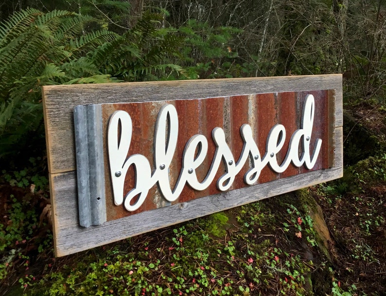 Blessed Sign Blessed Wood Sign Blessed Gift Rustic Home | Etsy