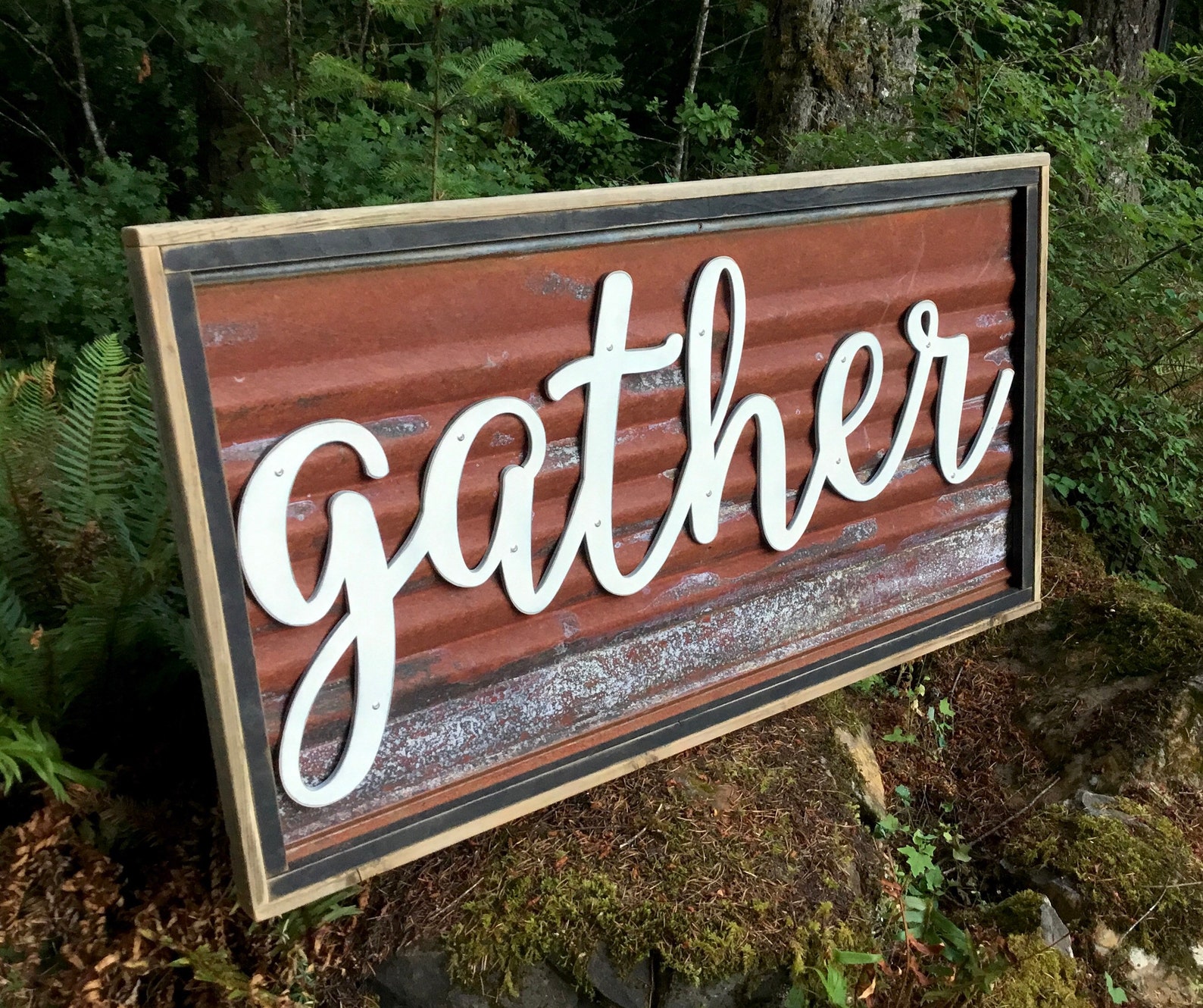 EXTRA LARGE Gather Sign Gather Sign Gather Signs Rustic | Etsy