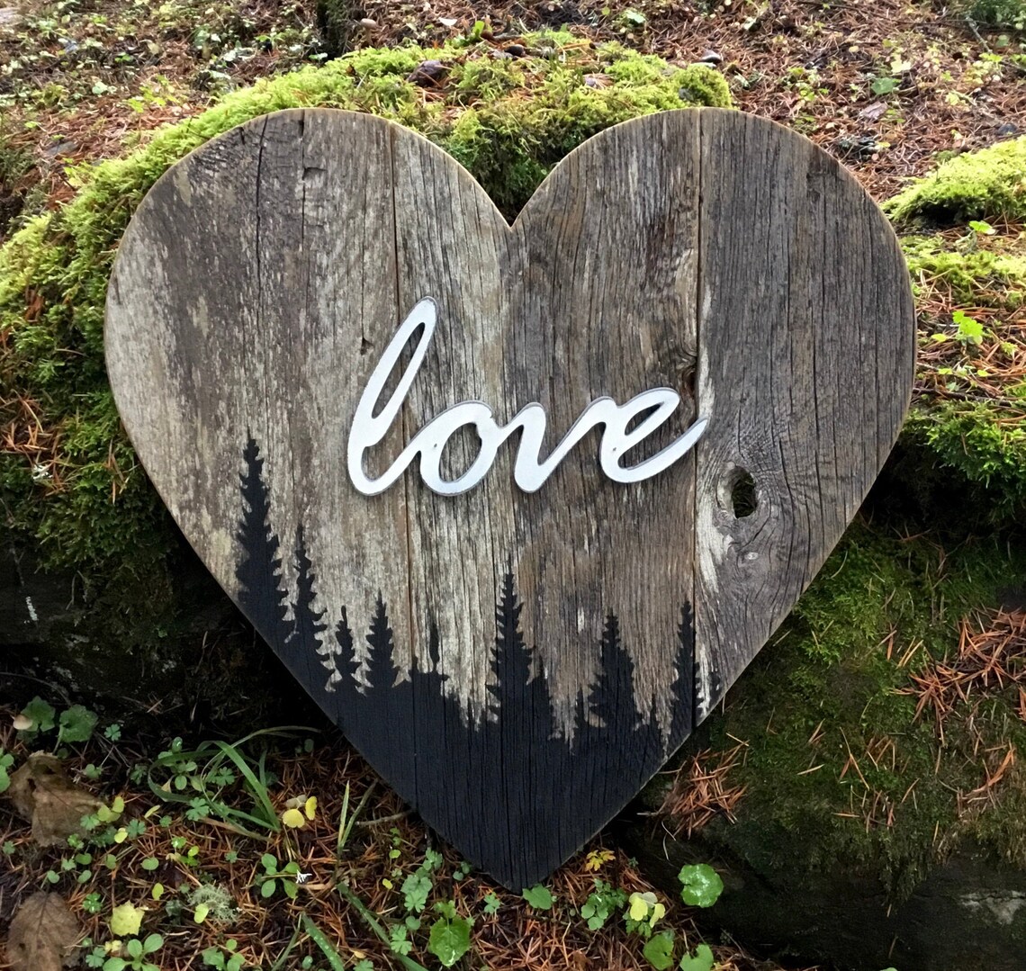 Heart Decor Wood Heart Wooden Heart Heart Love Heart Art - Etsy