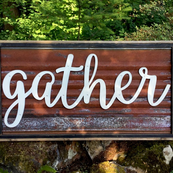 Large Gather Sign - Etsy