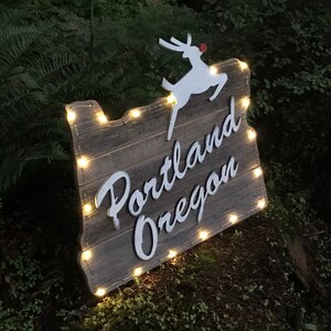 FREE SHIPPING Lighted Portland Oregon Sign Portland Oregon - Etsy