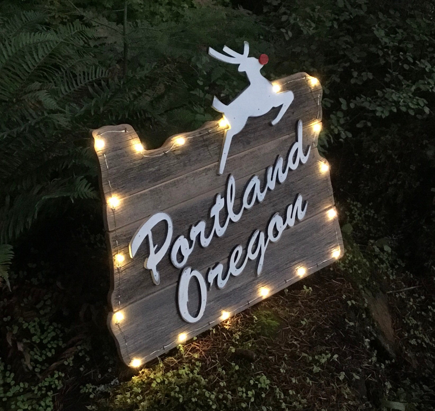 FREE SHIPPING Lighted Portland Oregon Sign Portland Oregon - Etsy