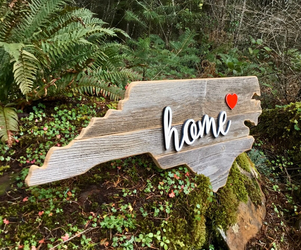 North Carolina State Sign Wood State Signs North Carolina - Etsy