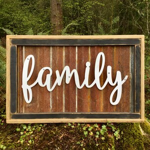 FREE SHIPPING, Rustic Family Sign, Family Room Wall Decor, Rustic Home ...