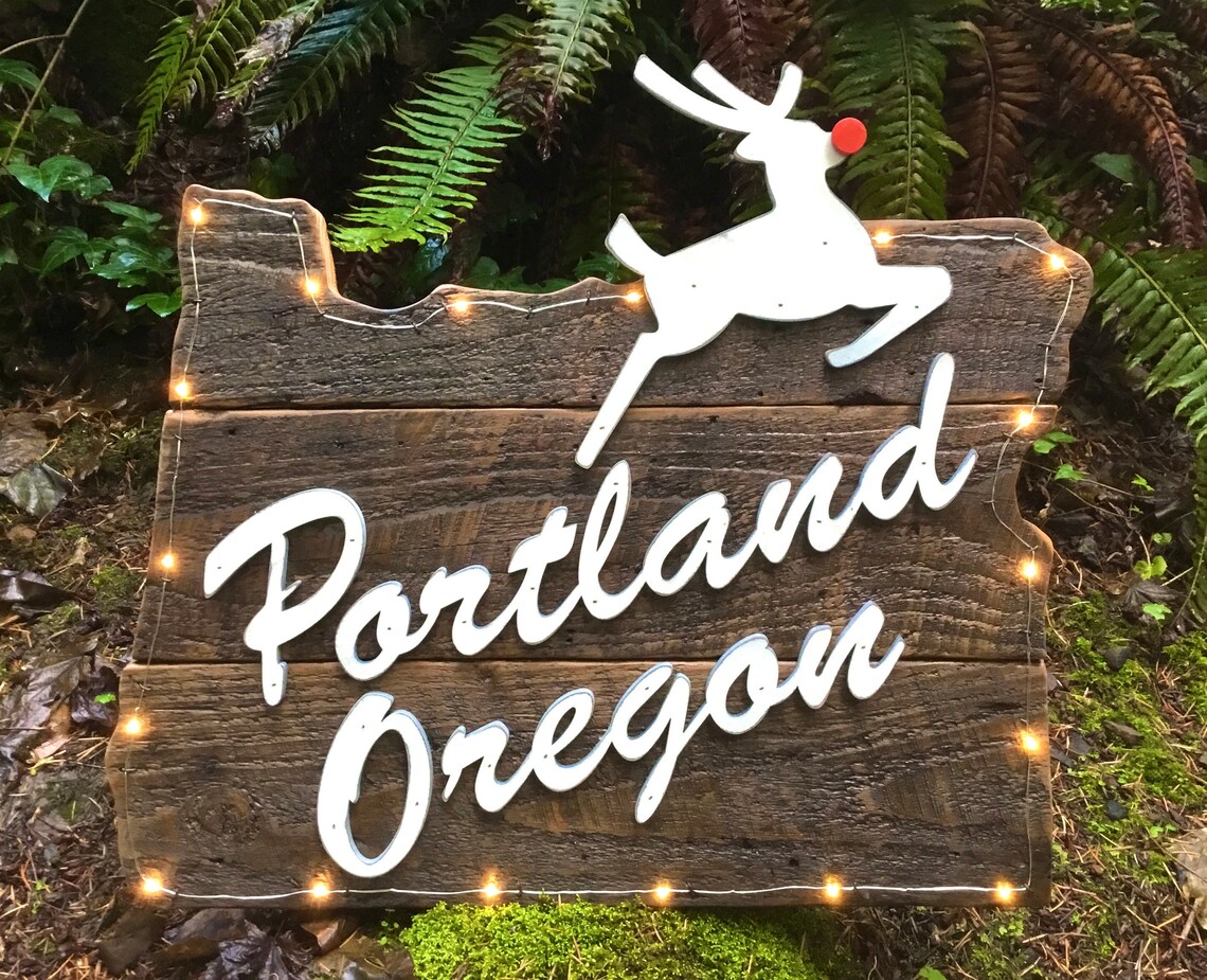 FREE SHIPPING Lighted Portland Oregon Sign Portland Oregon | Etsy