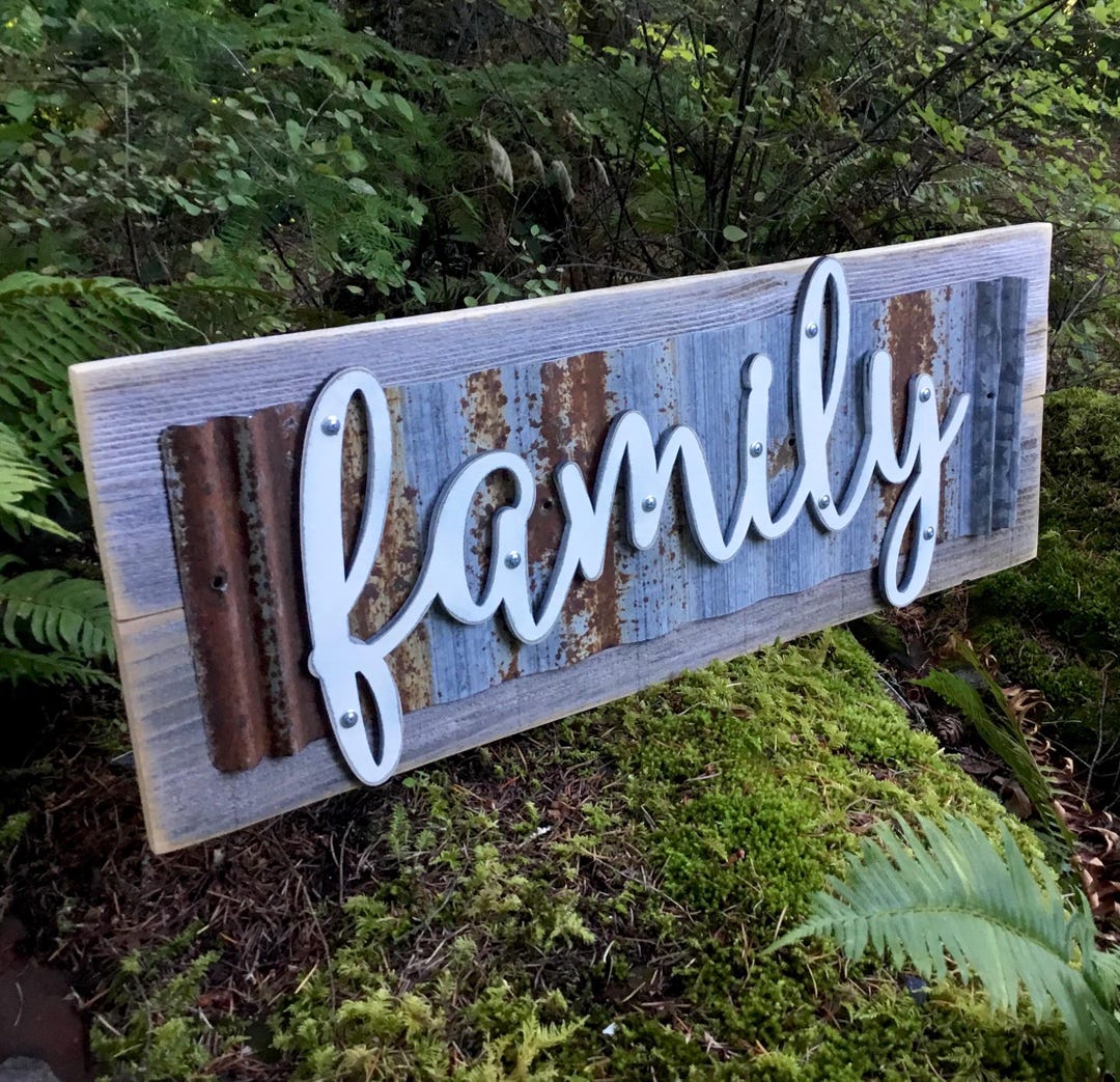 Family Sign, Family Decor, Family Room Decor, Rustic Home Decor, Rustic ...