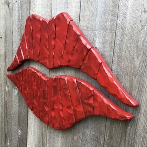 Red Lips, Salon Decor, Kiss, Lipstick, Love, Marilyn Monroe Lips, Wood ...