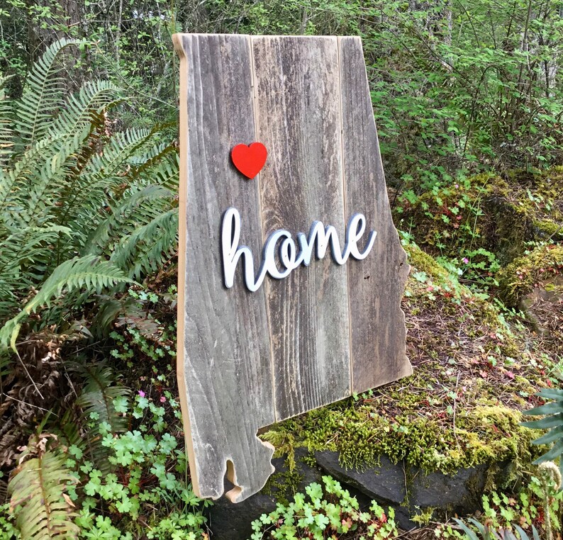 ANY STATE FREE Shipping Alabama Home Sign Alabama Wood | Etsy