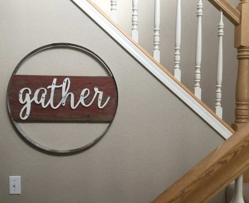Gather Sign Gather Wood Sign Red Gather Sign Wine Gifts - Etsy
