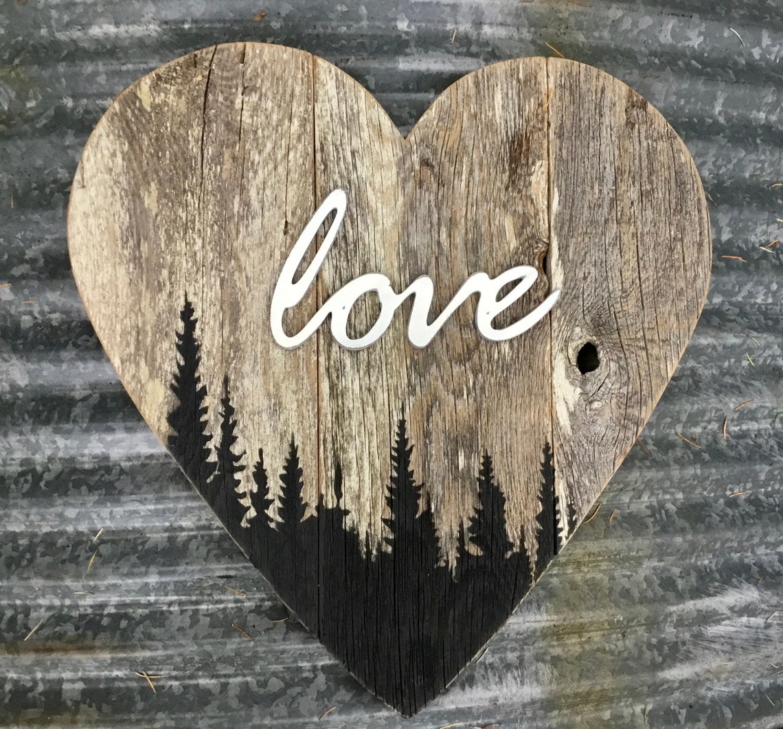 Heart Decor Wood Heart Wooden Heart Heart Love Heart Art - Etsy