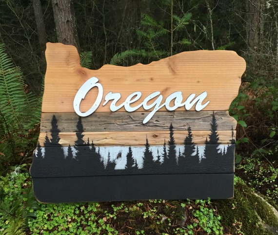FREE SHIPPING Oregon Sign Oregon State Decor State Wall | Etsy
